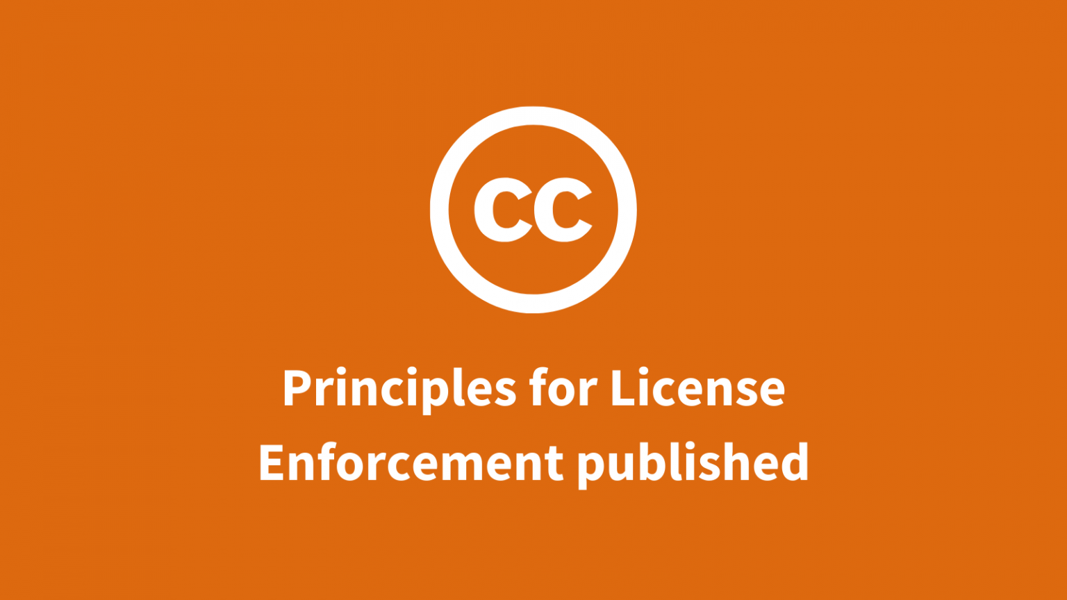 Statement of Enforcement Principles - Creative Commons