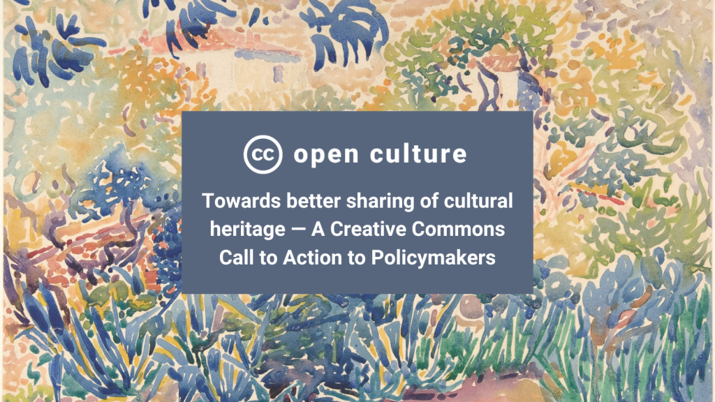 CC Publishes Global Open Culture Call to Action to Policymakers ...